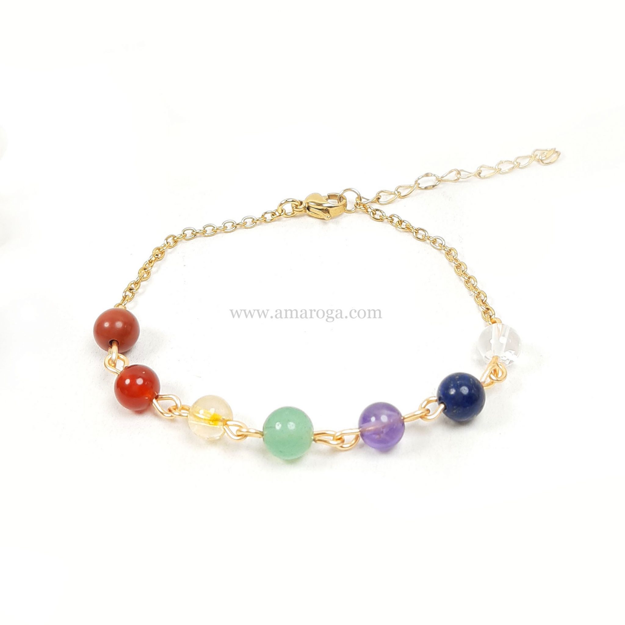 Pulsera siete chakras cadena #6 • Amaroga