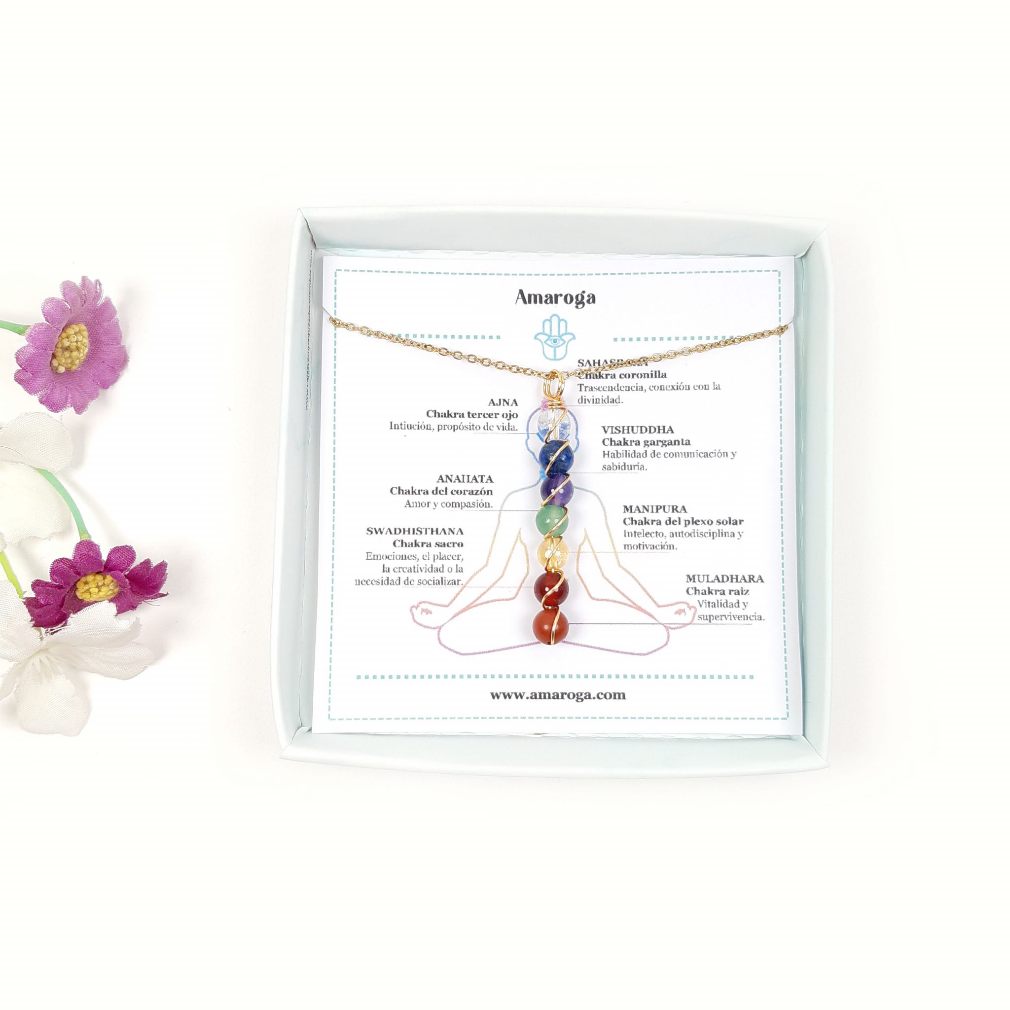 Collar 7 chakras espiral #6 • Amaroga