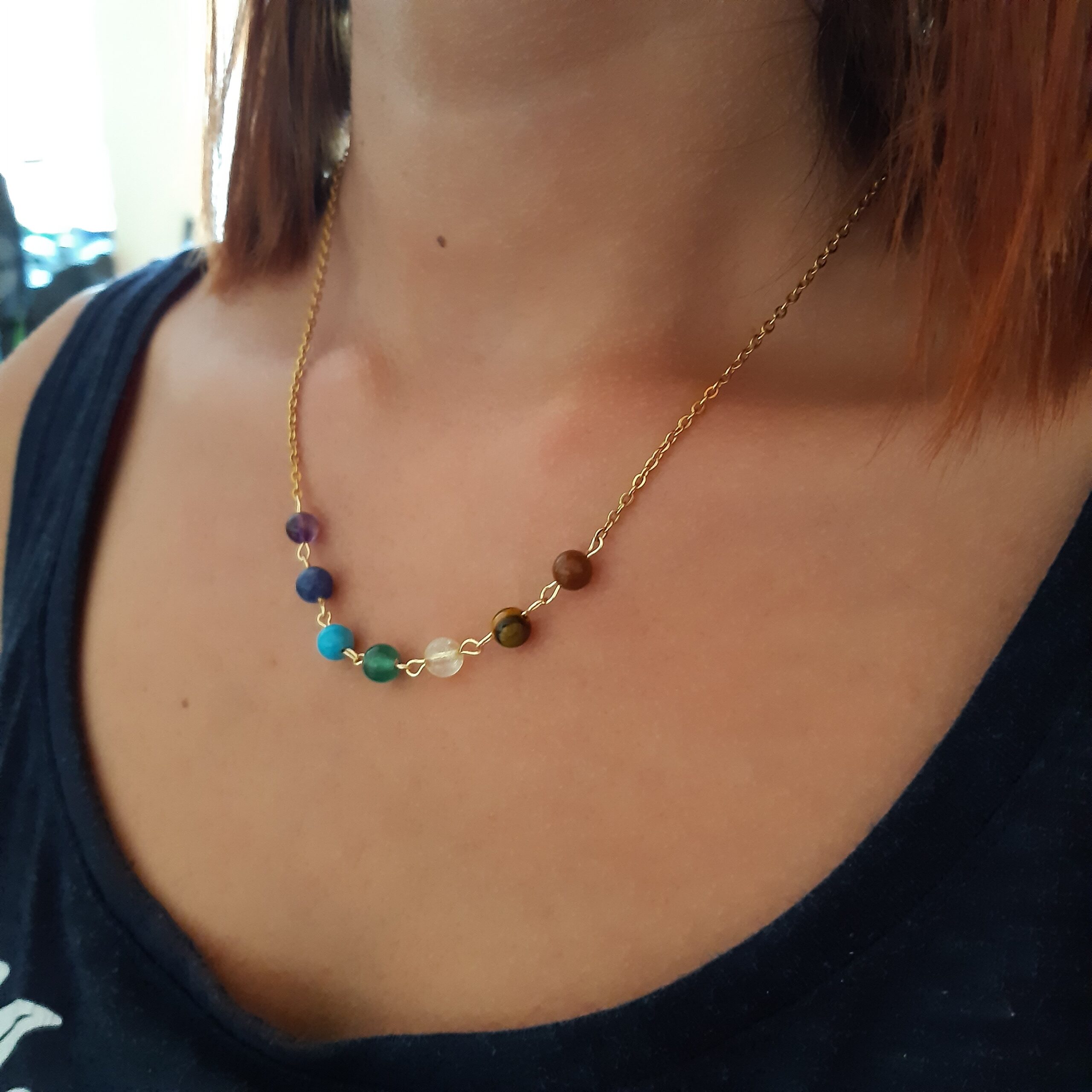 Collar 7 chakras cadena • Amaroga